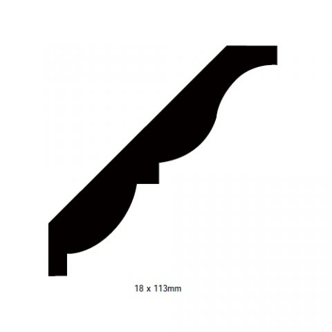 Cornice 2 MDF Primed 5.4m | Cornice Profiles | Timber Mouldings