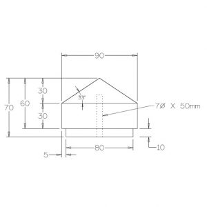 Pointed Fence Post Capital 90mm Sydney