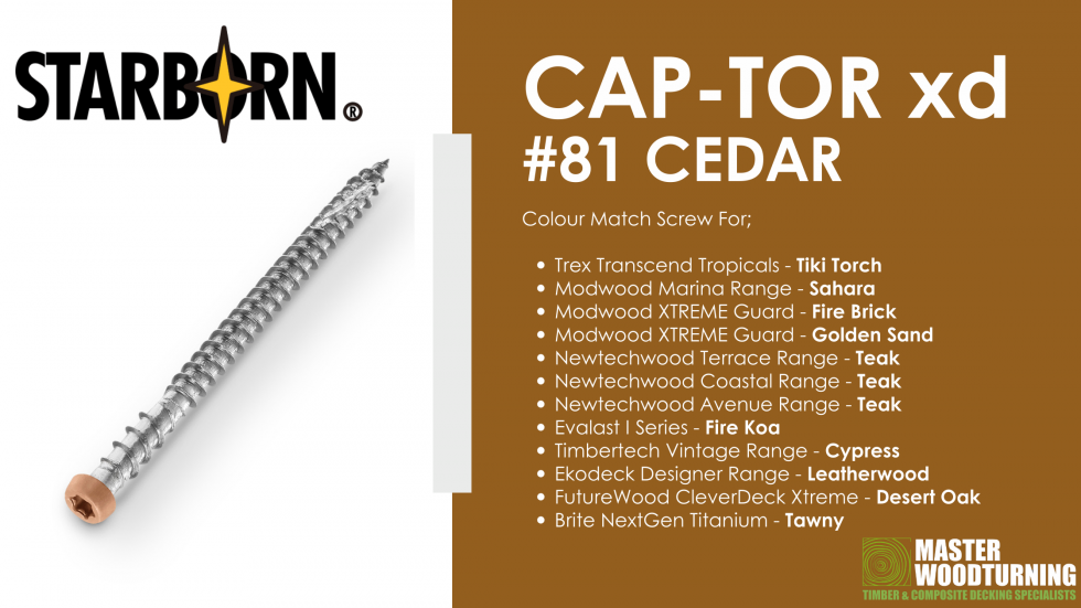 Starborn Composite Deck Screws | Colour Matched Perfection
