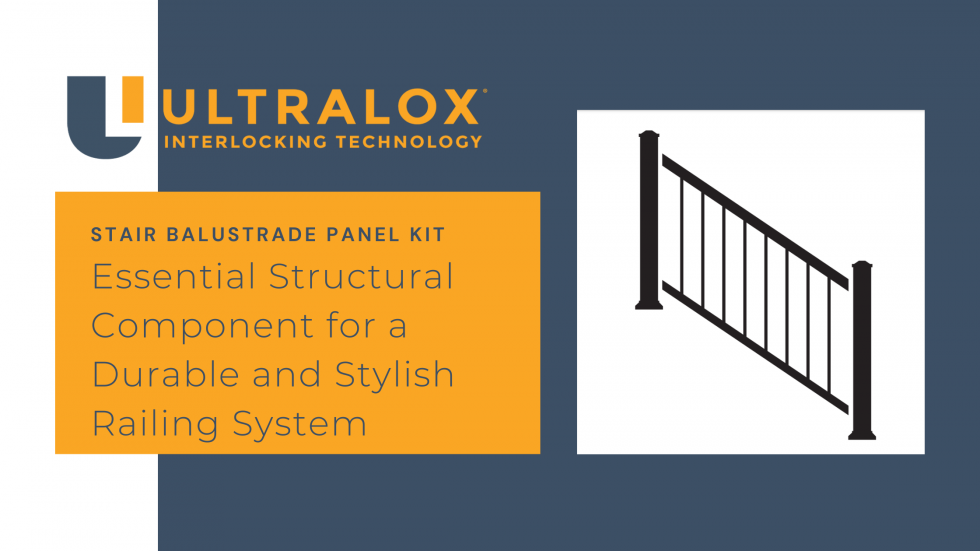 Ultralox Stair Balustrade Panel Kit | Aluminium Stair Railing Pane